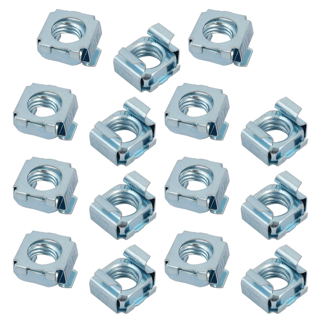 Uxcell 15pcs M10 65Mn Steel Zinc Plated Cage Nut for Server Shelf ...