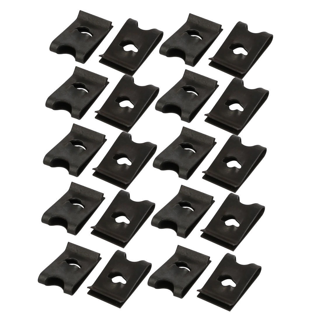 Uxcell 20pcs Fit M4/ST4.2 Screw 65Mn Steel Speed Fastener U Nut Black ...