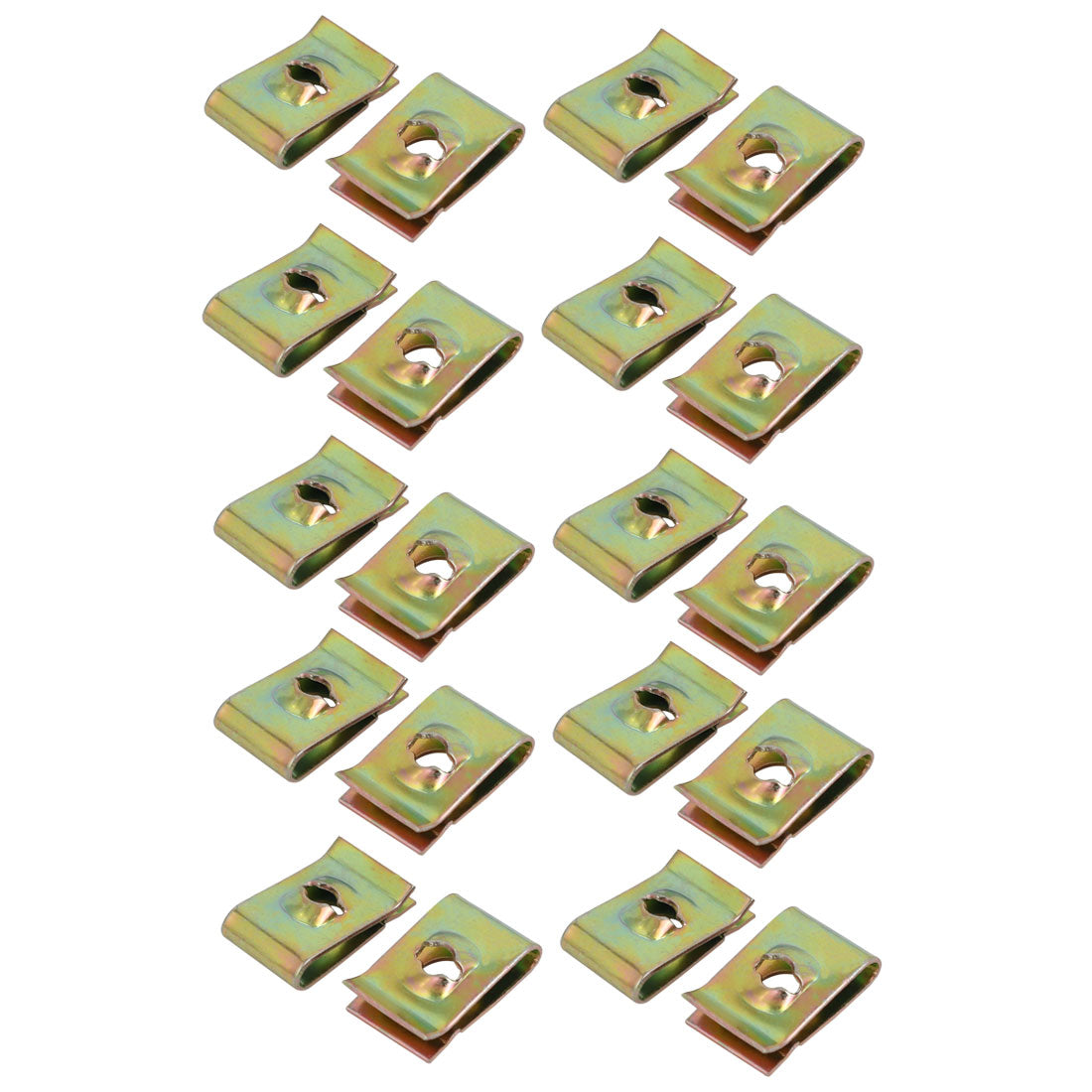 Uxcell 25pcs M4/ST4.0 Thread Size 65Mn Steel Zinc Plated Extruded U Nut ...