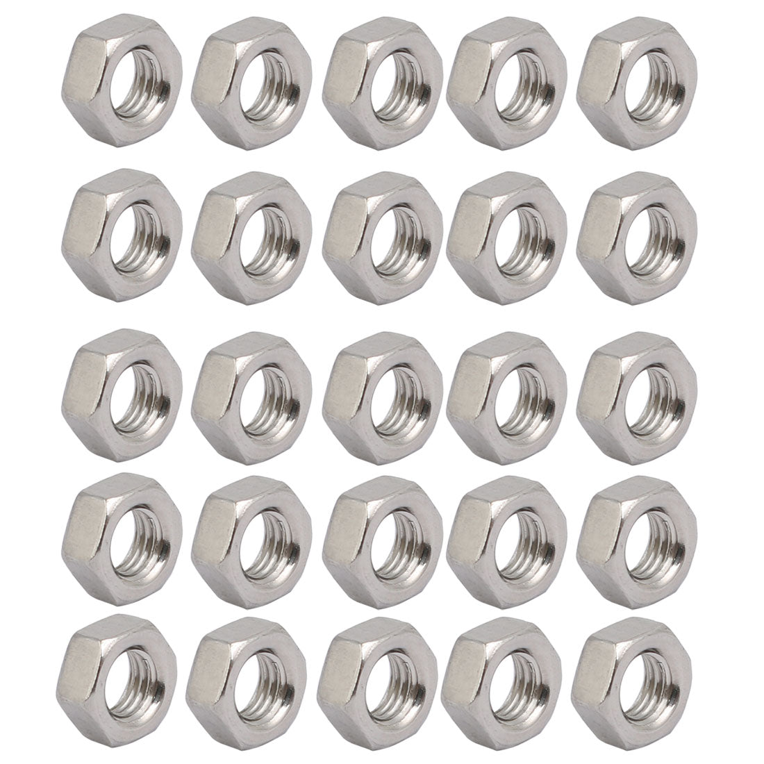 Uxcell 25pcs M5 x 0.8mm Pitch Metric Thread 201 Stainless Steel Left ...