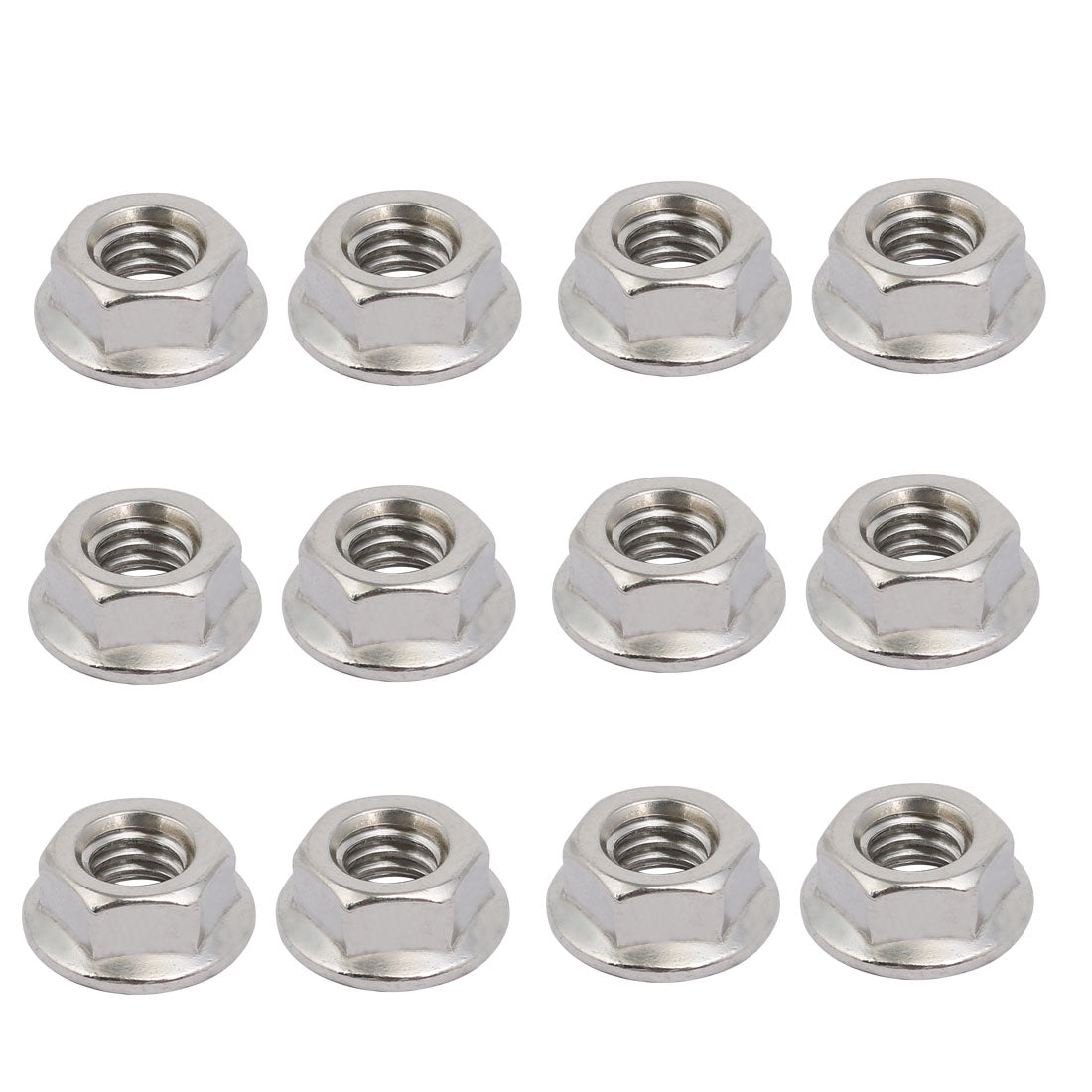 Uxcell 12pcs 5/16"-18 UNC Thread 304 Stainless Steel Hex Serrated ...