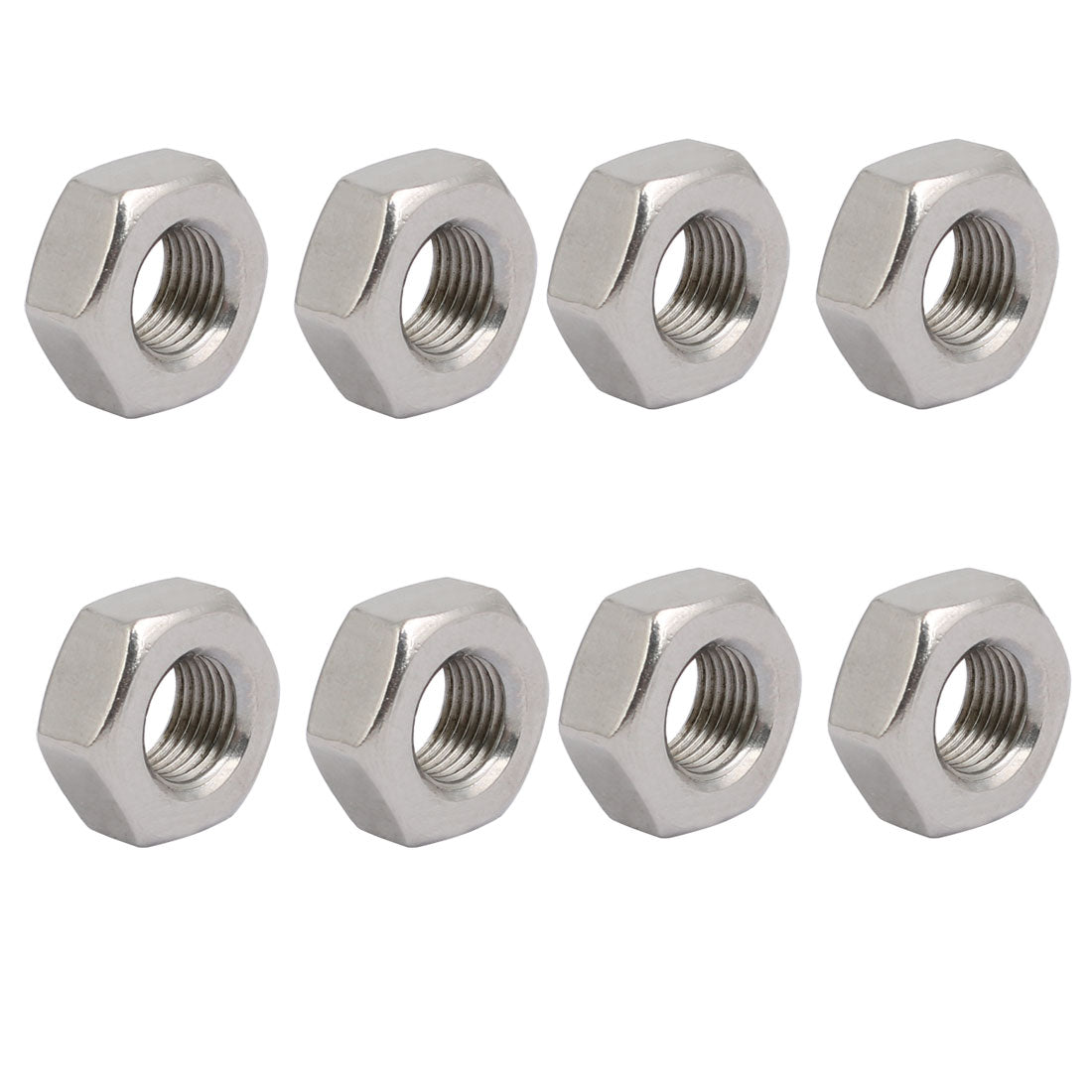 Uxcell Hex Nuts, M10x1 UNF 304 Stainless Steel Thread Hexagon Nut 8pcs ...