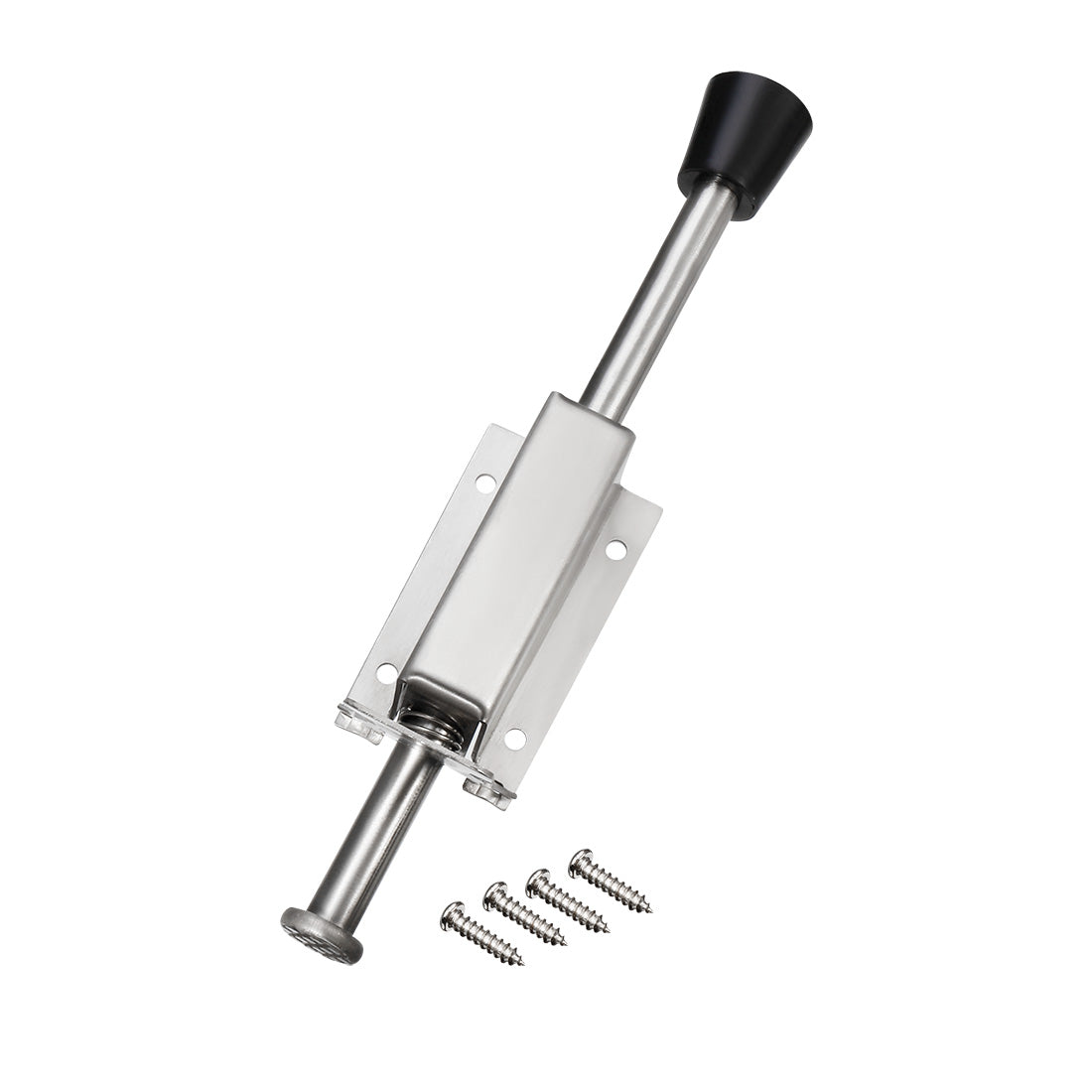 Uxcell Stainless Steel Brushed Easy-Step Door Stop Spring Loaded Lock ...