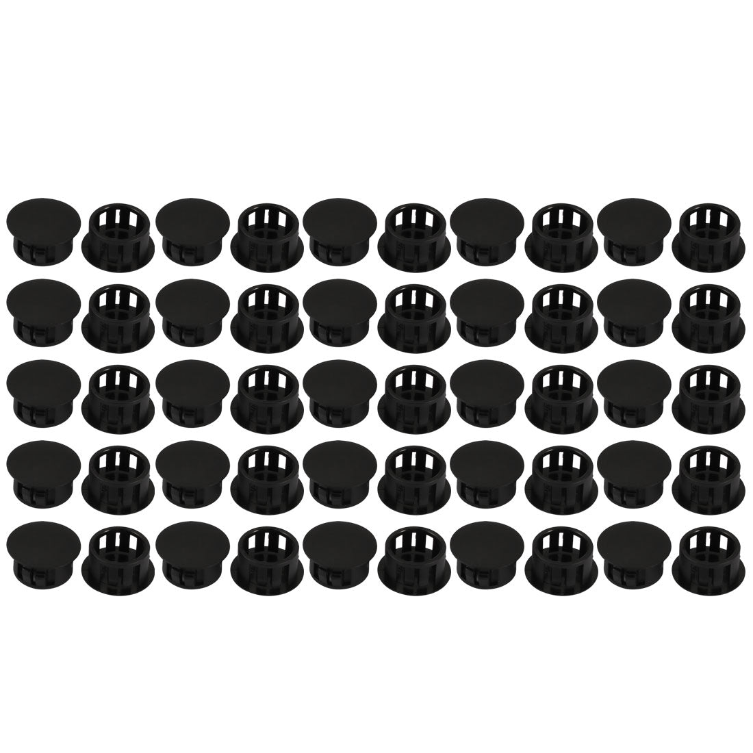 Uxcell 50pcs 16mm Dia Black Plastic Tubing Plug Door and Window Locking ...