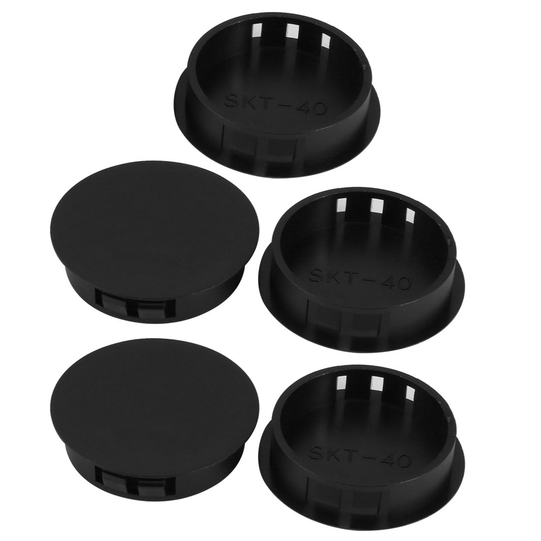 Uxcell 5pcs 40mm Dia Black Plastic Tubing Plug Door and Window Locking ...