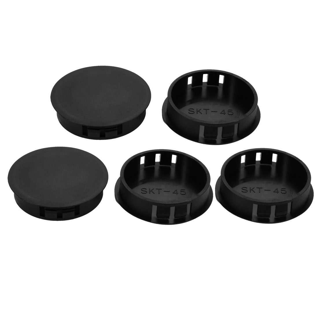 Uxcell 5pcs 45mm Dia Black Plastic Tubing Plug Door and Window Locking ...