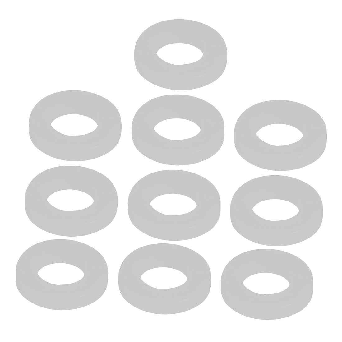 Uxcell 10pcs Clear Silicone Round Flat Washer Assortment Size 10x19x3mm ...