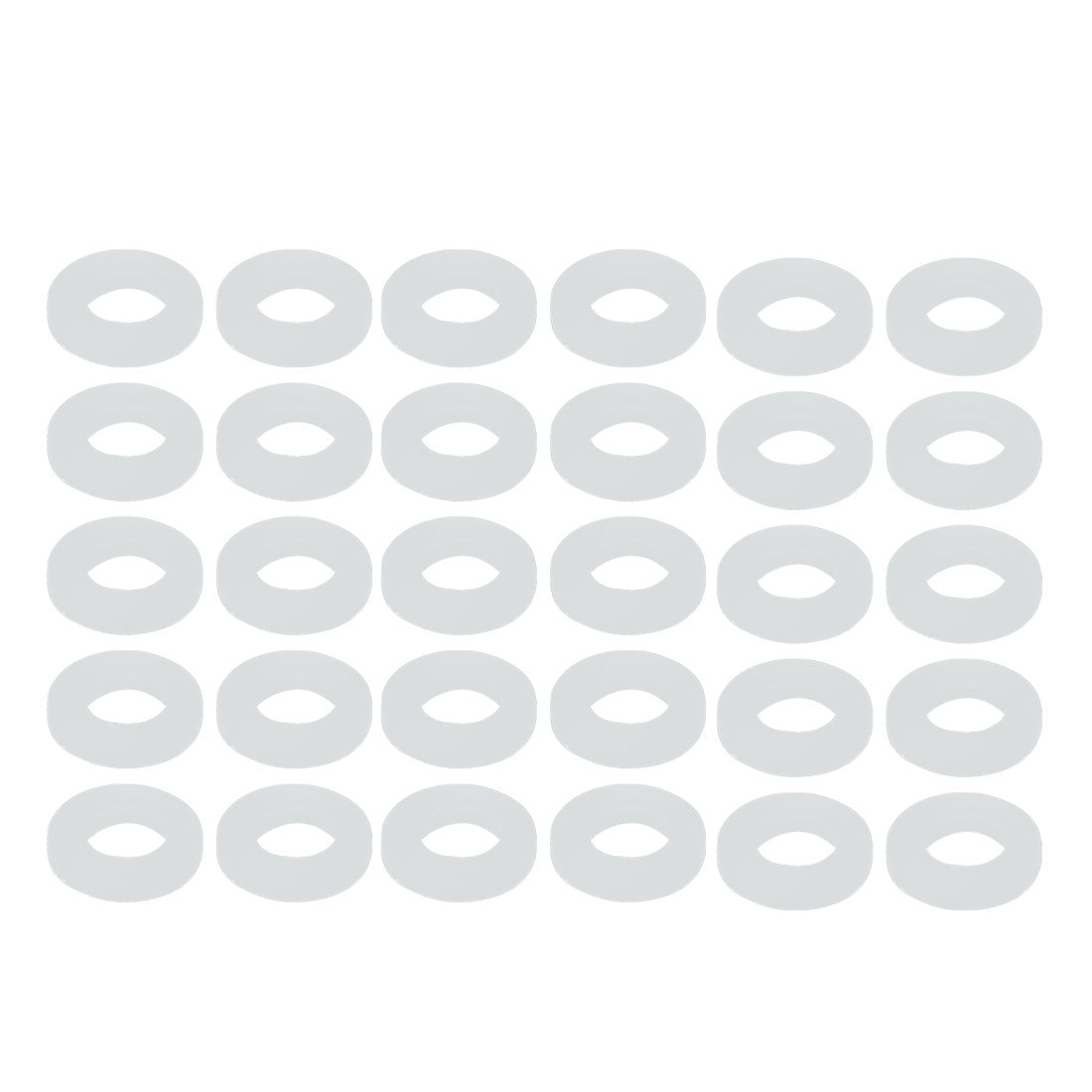 Uxcell 30pcs Clear Silicone Round Flat Washer Assortment Size 10x19x3mm ...