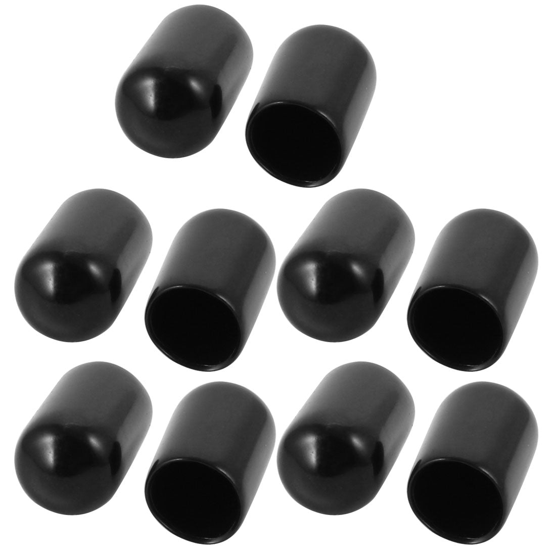 Uxcell 10Pcs 7mm Inner Dia PVC Flexible Vinyl End Cap Screw Thread ...
