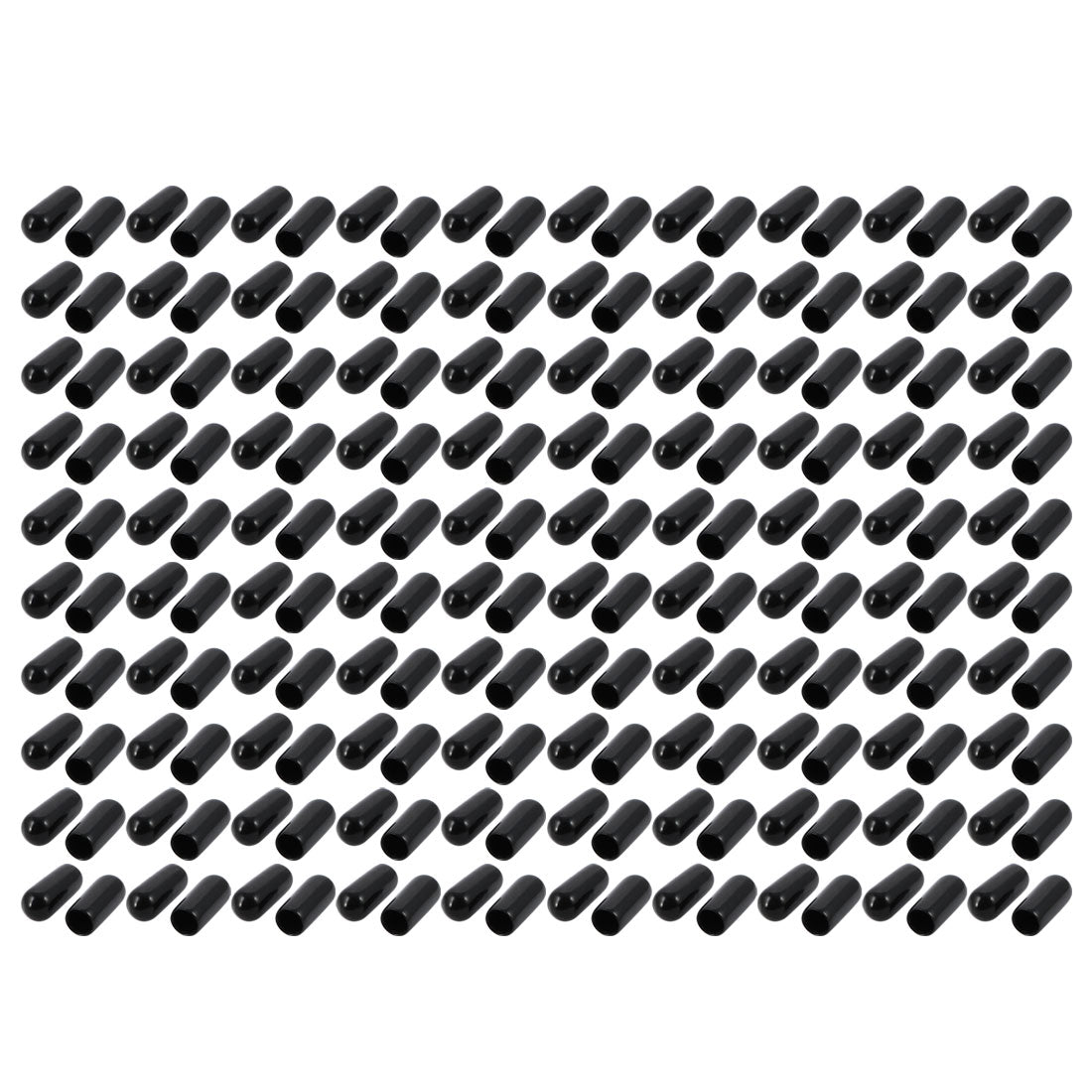 Uxcell 200Pcs 5mm Inner Dia PVC Flexible Vinyl End Cap Screw Thread ...