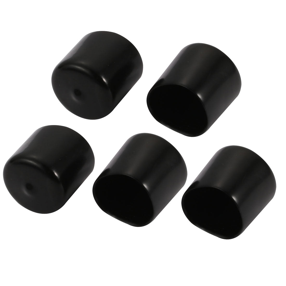 Uxcell 5pcs 30mm Inner Dia PVC Flexible Vinyl Cap Screw Thread ...