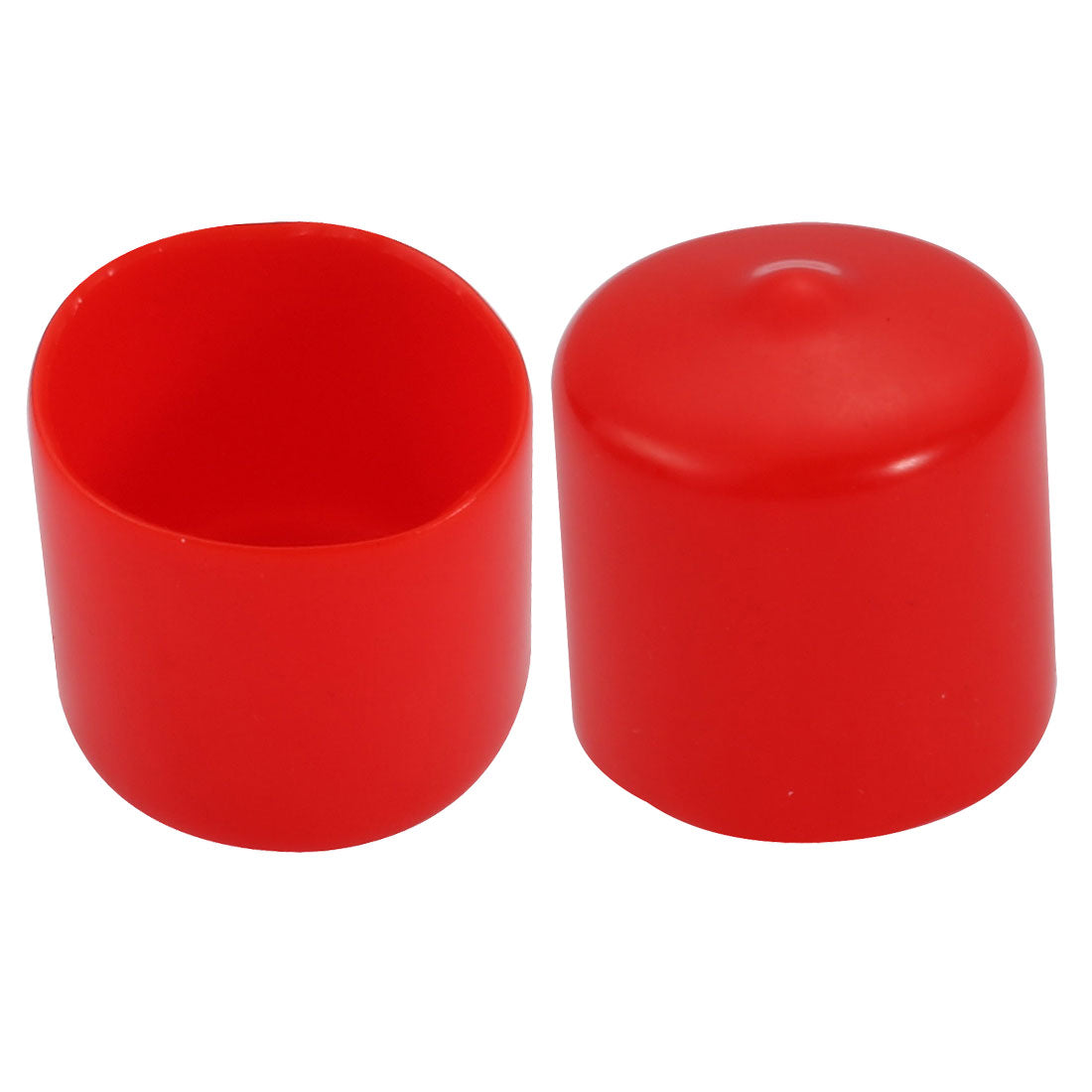 Uxcell 2Pcs 23mm Inner Dia PVC Flexible Vinyl End Cap Screw Thread ...