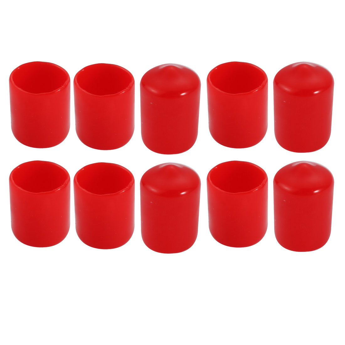 Uxcell 10Pcs 14mm Inner Dia PVC Flexible Vinyl End Cap Screw Thread ...