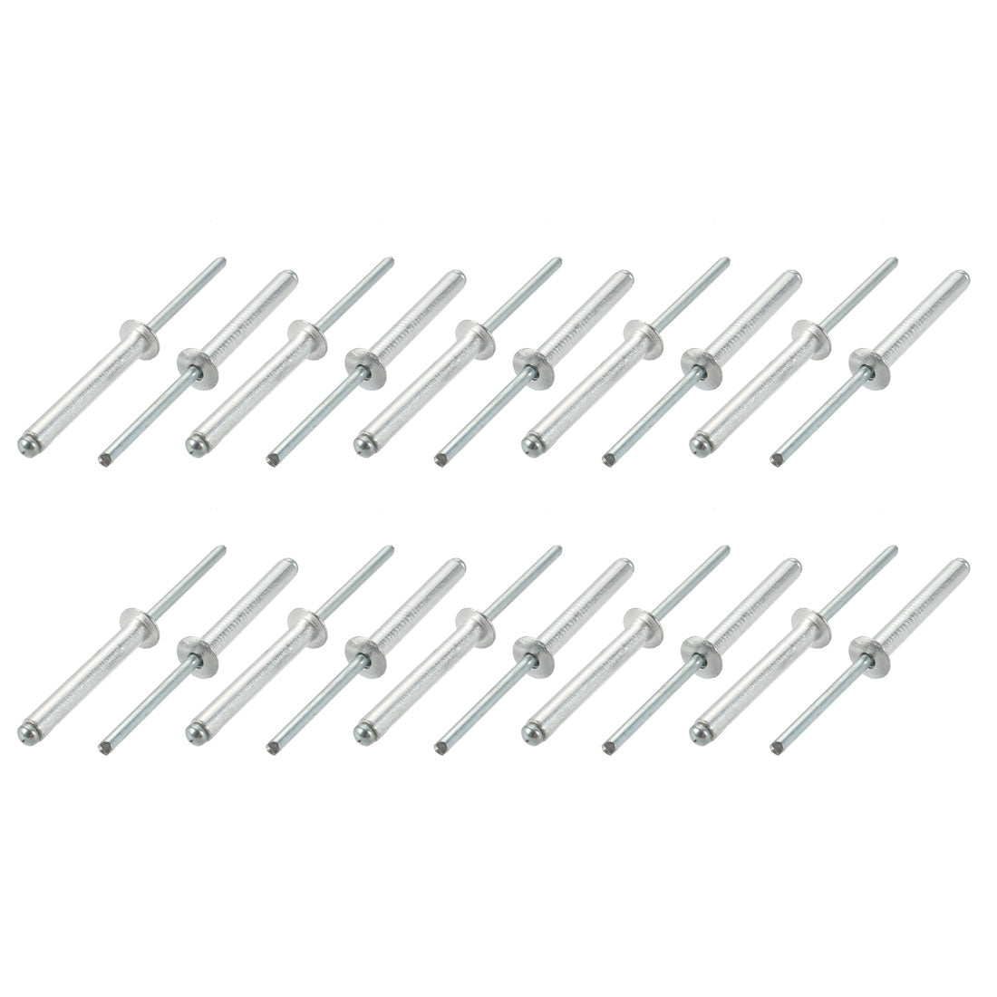 Uxcell 20 Pcs 5mm x 35mm Aluminum/Steel Open End Blind Rivets | Harfington