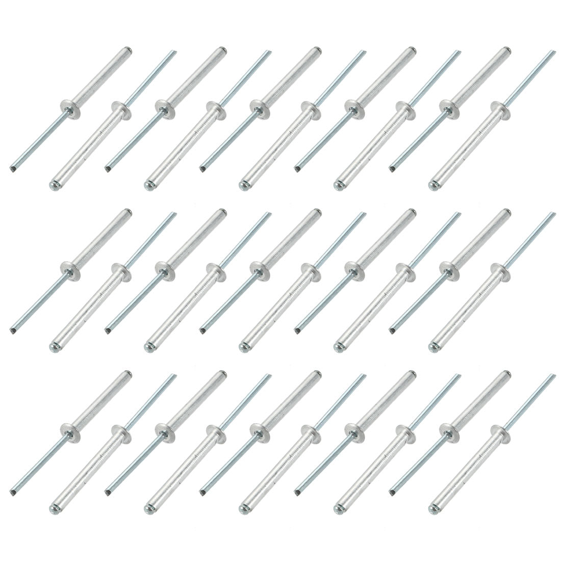 Uxcell 30 Pcs 4mm x 35mm Aluminum/Steel Open End Blind Rivets | Harfington