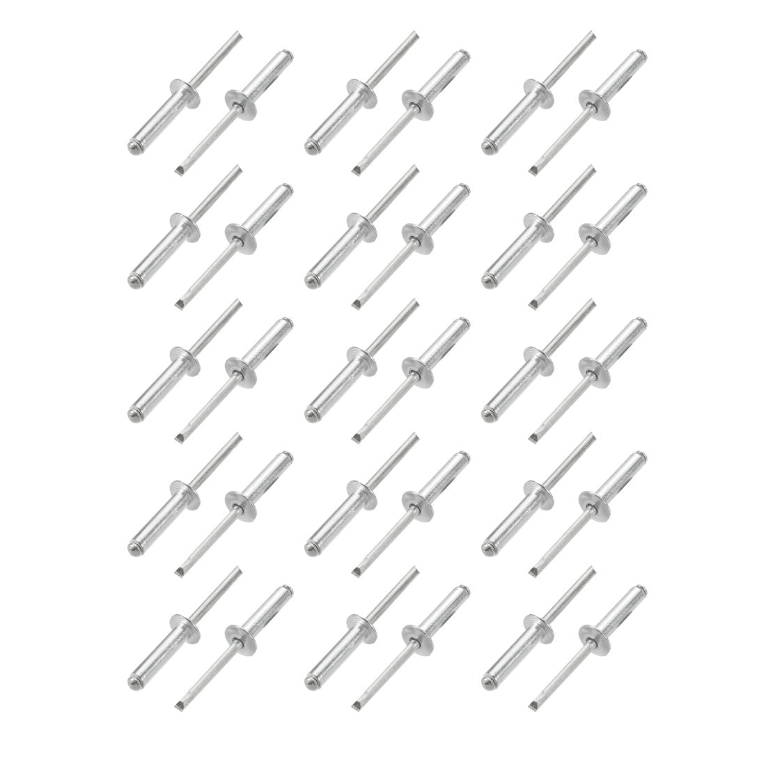 Uxcell 30 Pcs 6mm x 25mm Aluminum/Steel Open End Blind Rivets | Harfington