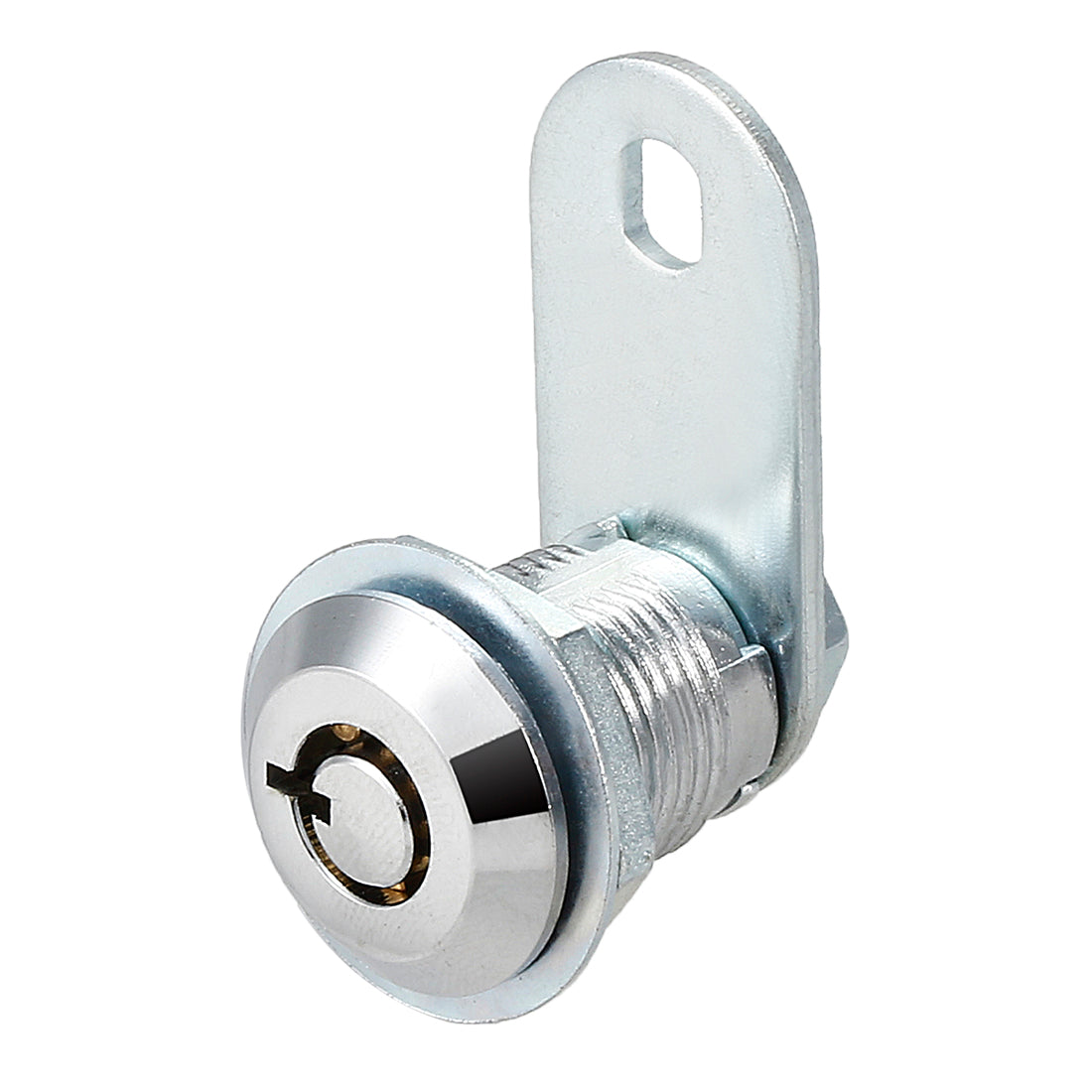Uxcell 20mm Cylinder Zinc Alloy Chrome Finish Tubular Cam Lock w Key ...