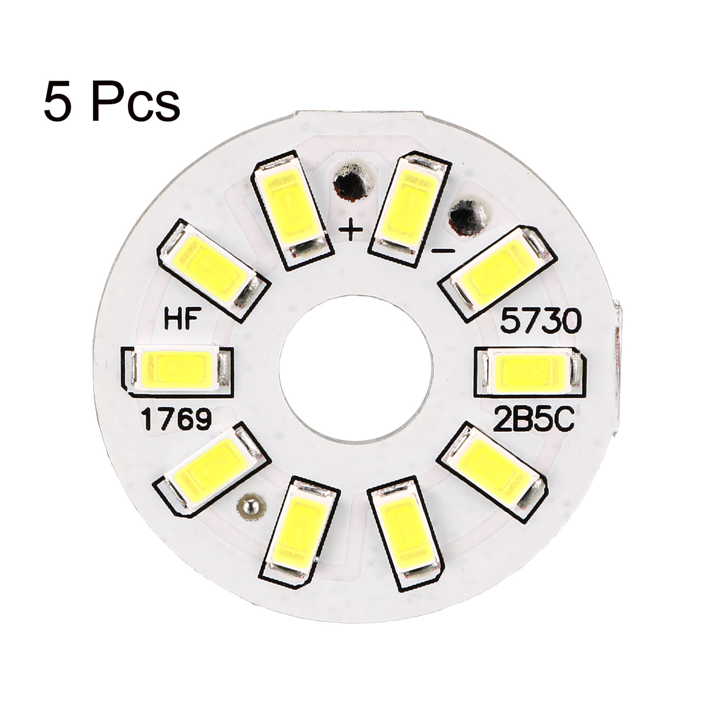 Uxcell 300mA 5W 10 LEDs 5730 Surface Mounted Devices LED Chip Module Aluminum Board Pure White ...