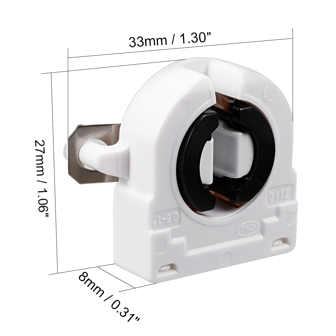 Uxcell 10 Pcs 2A T8 Socket G13 Base Fluorescent Lamp Holder Light ...