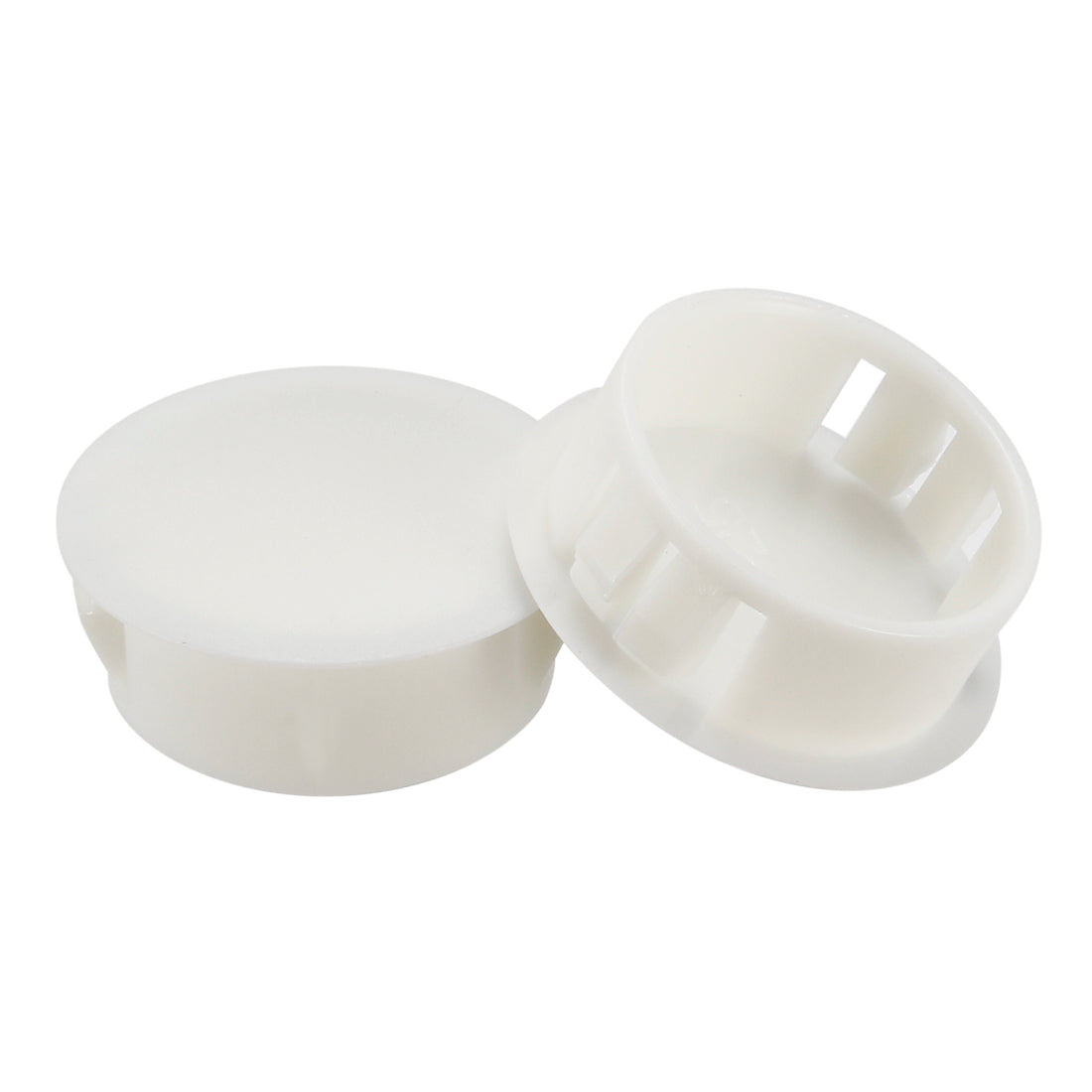 Uxcell 10pcs 24.7mm x 11.4mm White Nylon Round Snap Locking Panel Hole ...