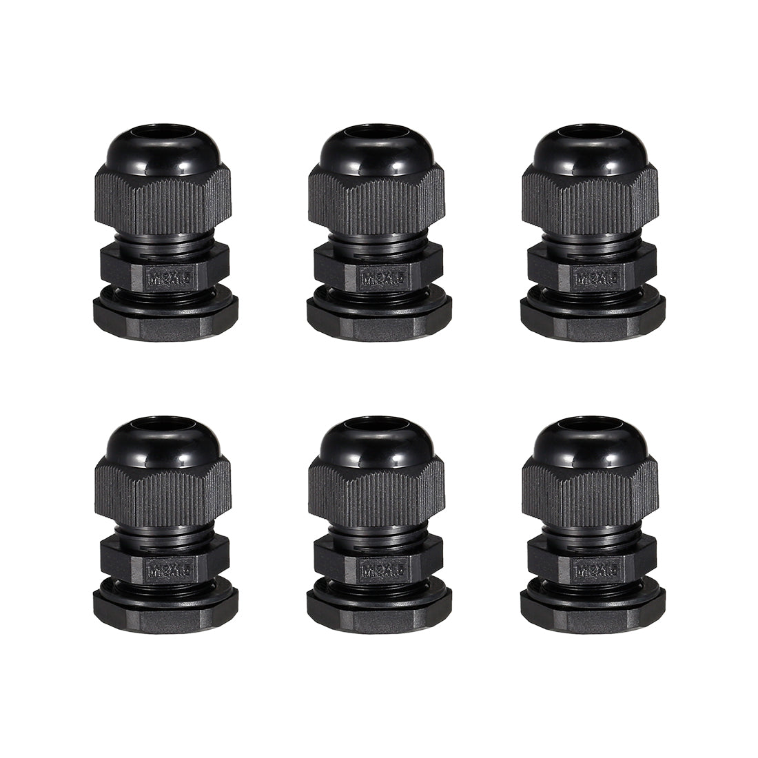 Uxcell 6Pcs M18 Cable Gland Waterproof Connector Plastic Wire Glands ...