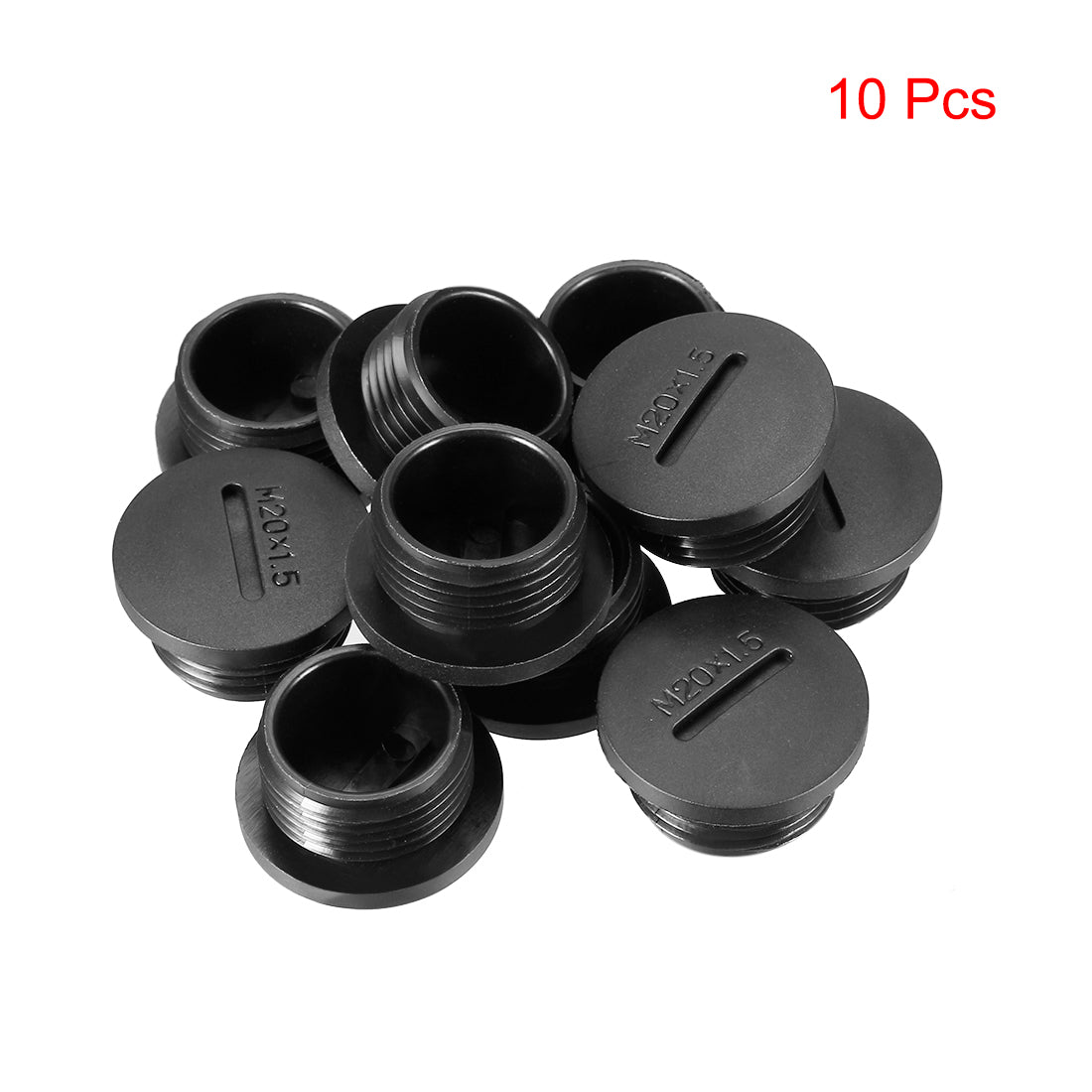 Uxcell 10pcs M20x1.5mm Nylon Male Threaded Cable Gland Wring End Cap ...