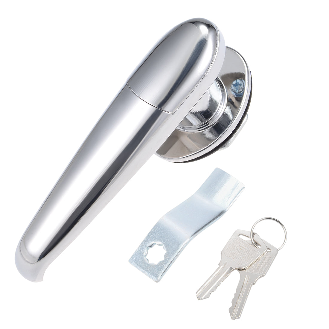 Uxcell Level Handle Cam Lock, Zinc Alloy Chrome Finished L Shape w Keys ...
