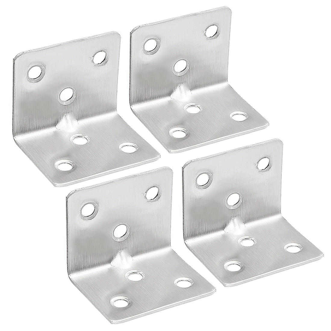 Uxcell 4pcs 31mmx31mmx38mm Stainless Steel Corner Brace Joint L Shape ...