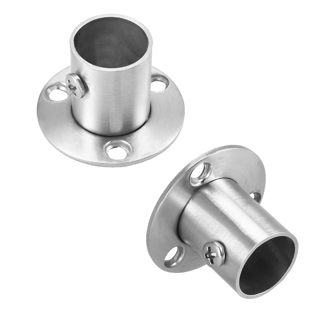 Uxcell Wardrobe Pipe Bracket, 19mm Dia, Wall Mount Hanging Rail Rod ...
