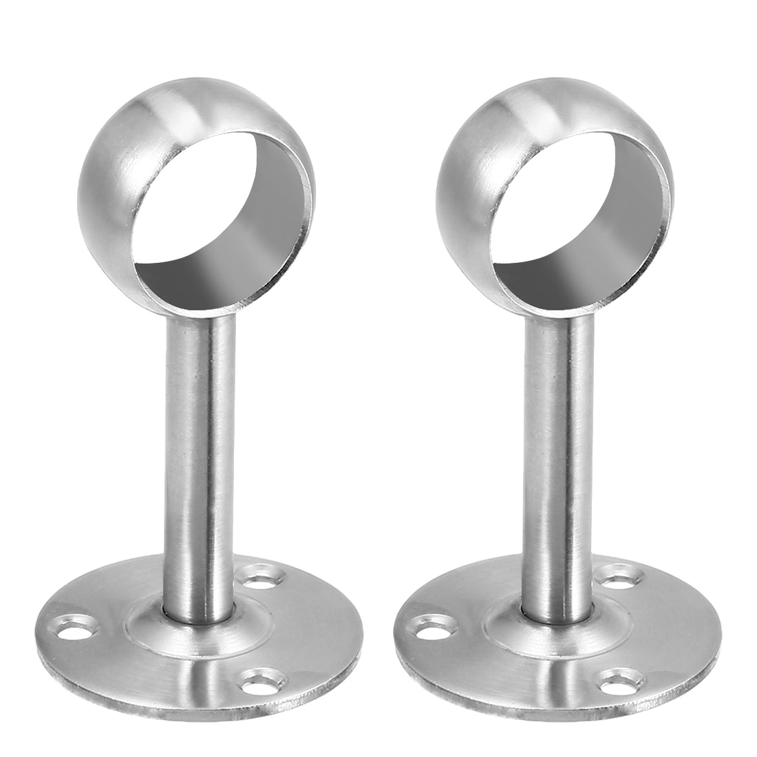Uxcell Wardrobe Pipe Bracket, 25mm Dia, 85mm Height, Wall Mounting Rail ...