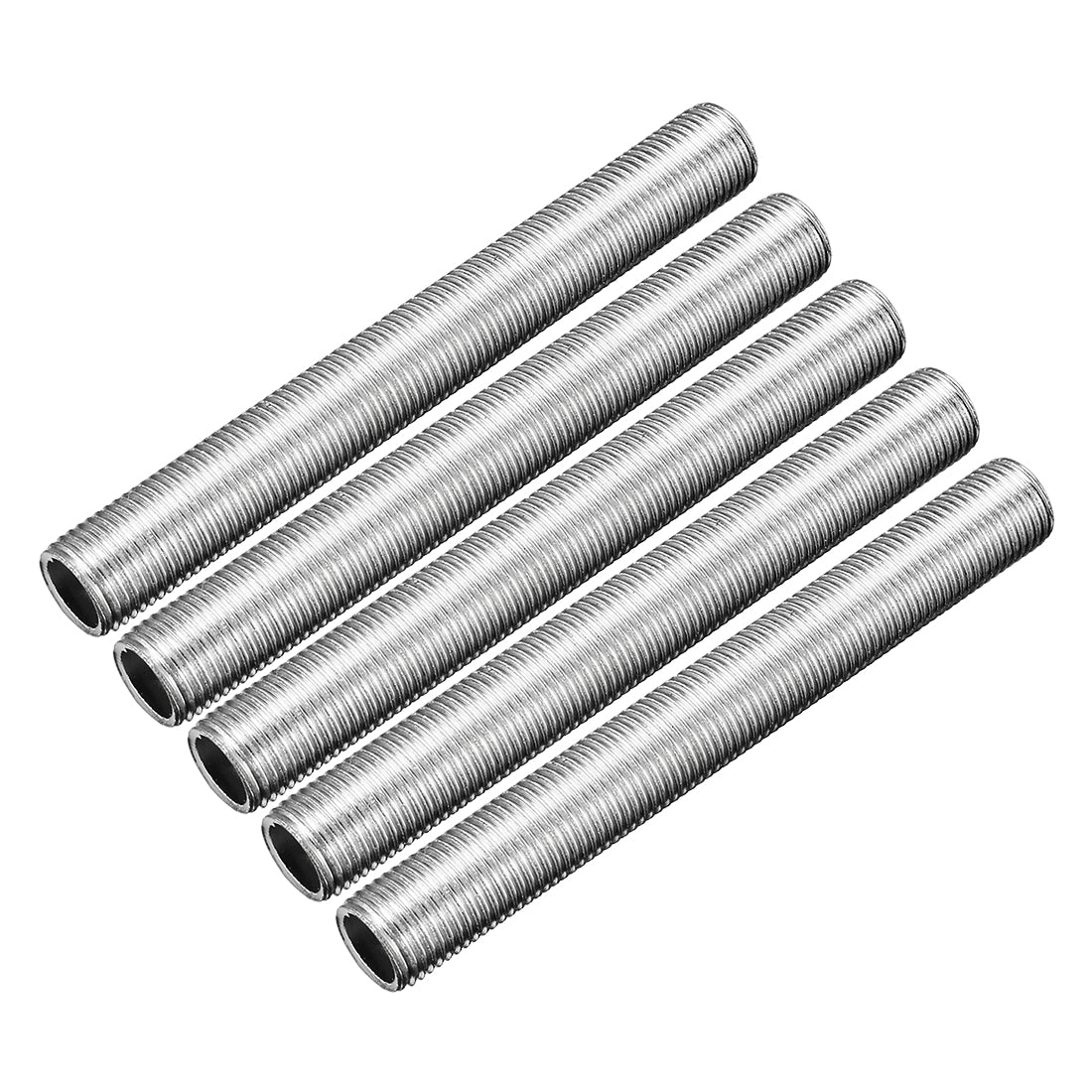 Uxcell Zinc Plated Lamp Pipe Nipple M10 80mm Length 1mm Pitch All ...