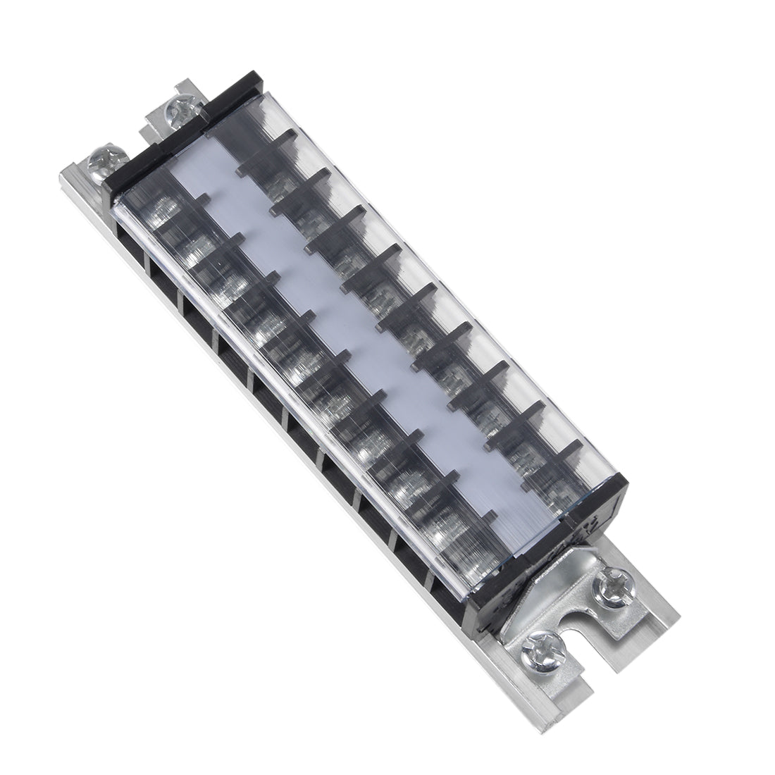 Uxcell Barrier Terminal Strip Block 660V 15A Dual Rows 10 Position DIN ...