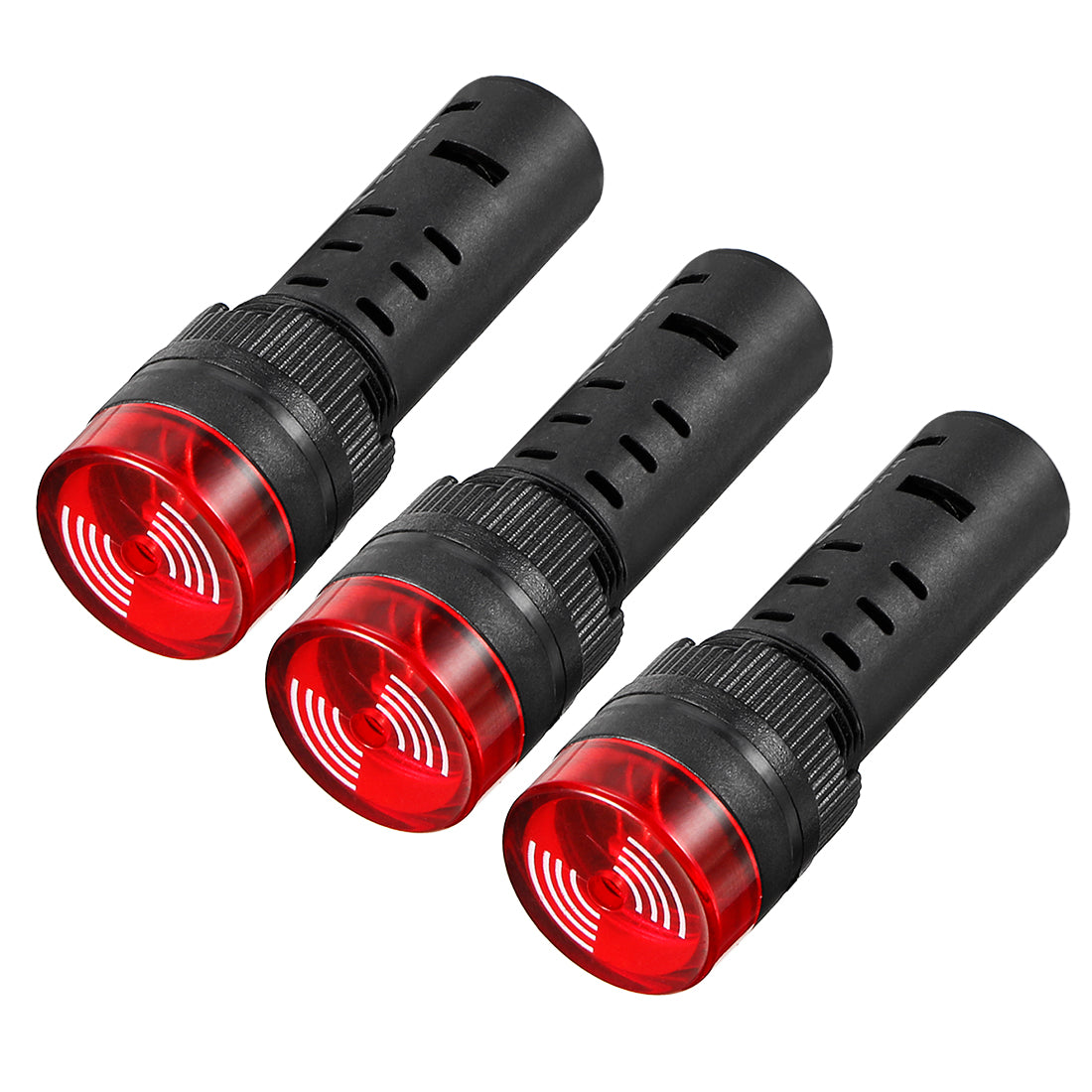 Uxcell 3pcs AC/DC 24V Pilot Light Indicator Flashing Alarm with Buzzer ...