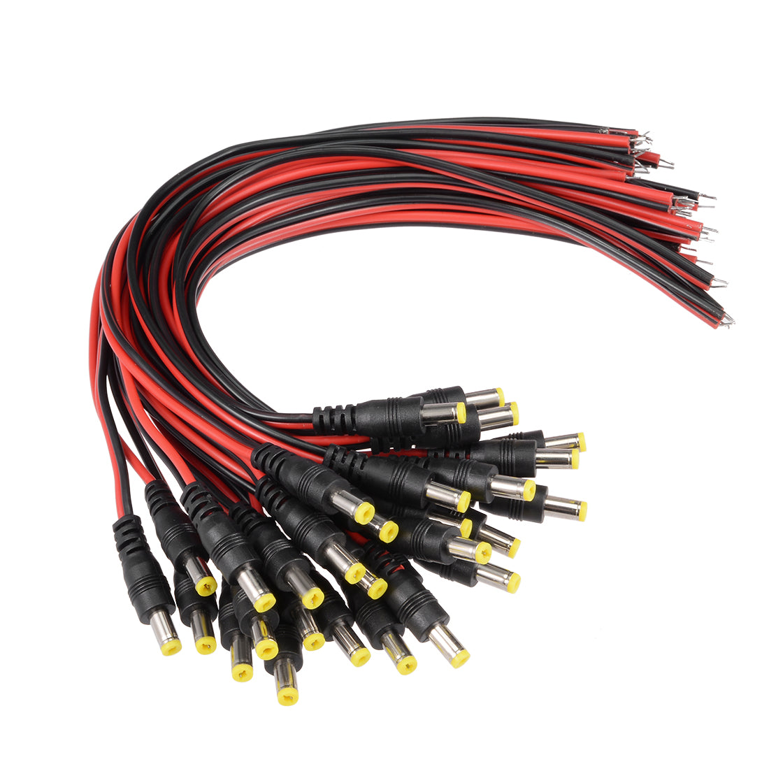 Uxcell 30pcs 5.5mm x 2.1mm Male DC Wire Power Pigtails Adapter Jack ...