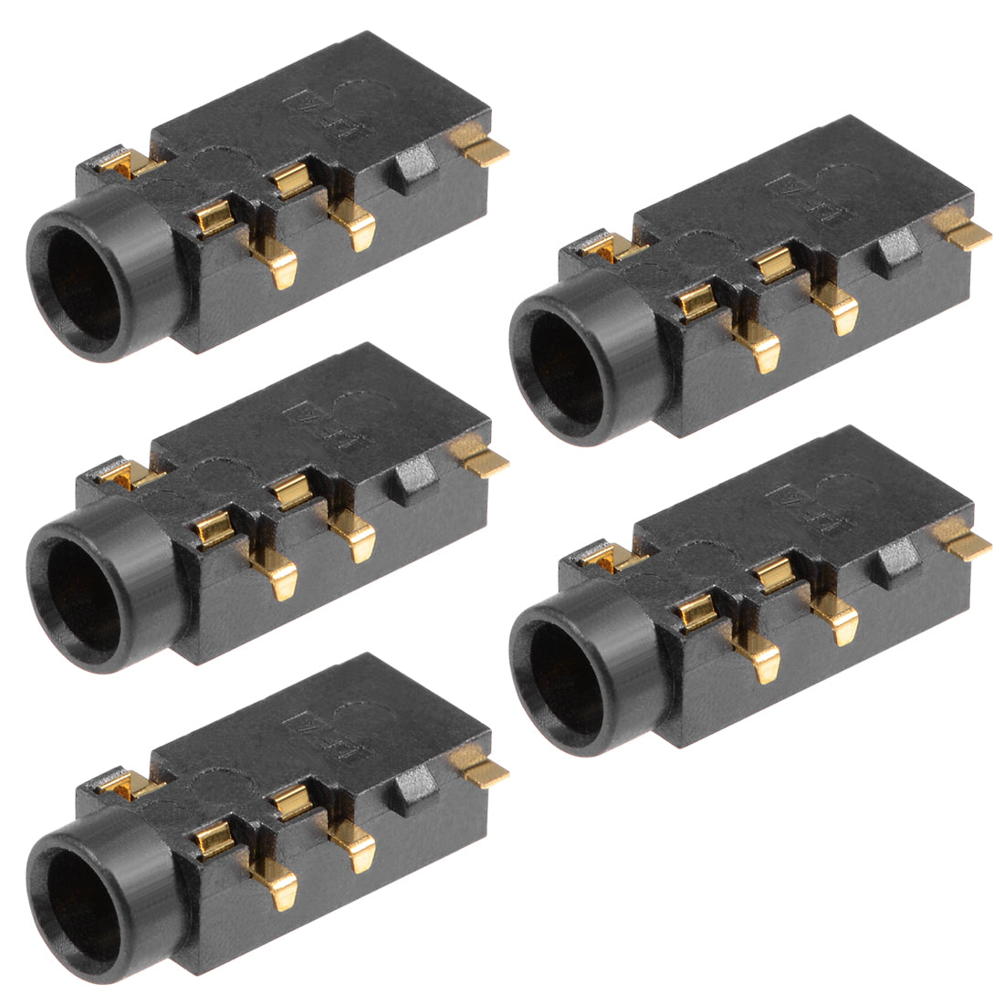 Uxcell 5Pcs PCB Mount 3.5mm 5 Pin Socket Headphone Stereo Jack Audio ...