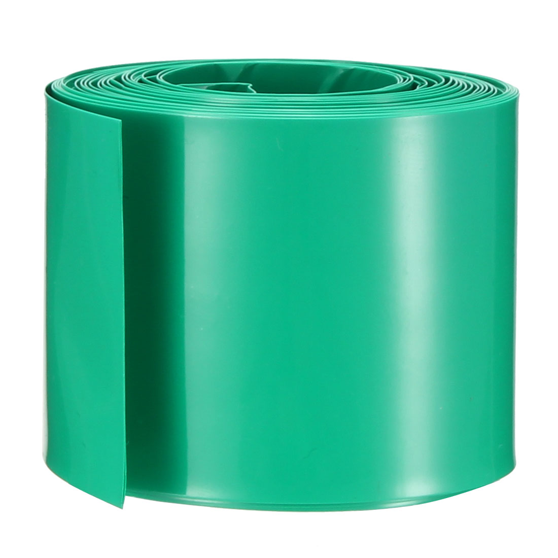 Uxcell PVC Heat Shrink Tubing 43mm Flat Width for 26650 5M Green ...