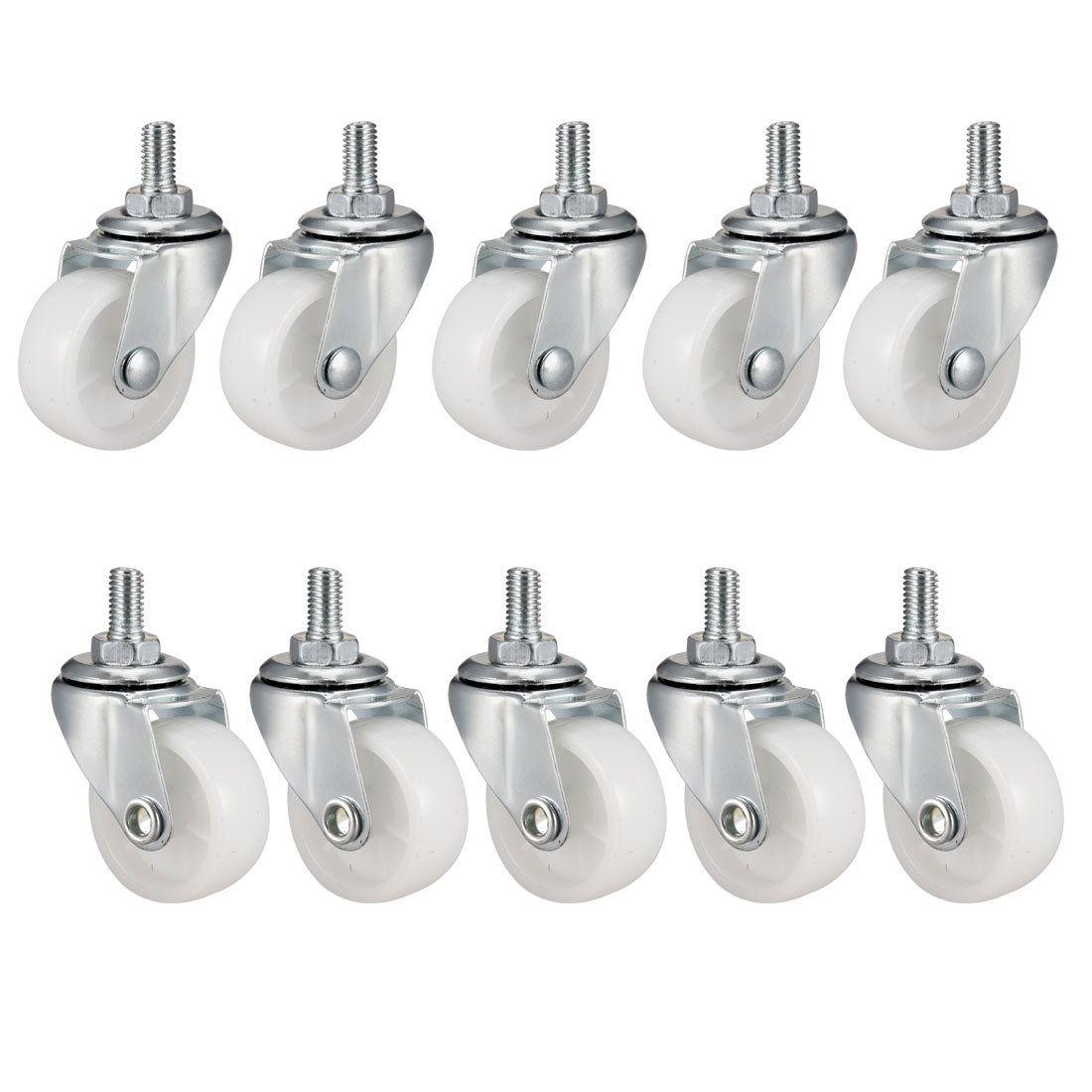 Uxcell 1.5 Inch Swivel Caster Wheels PP 360 Degree Threaded Stem Caster ...