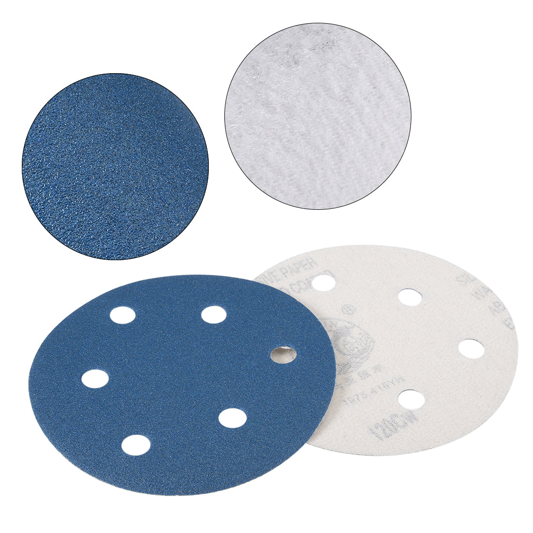 5-inch 6-Hole Sanding Disc Orbital Sander Flocking Sandpaper | Harfington
