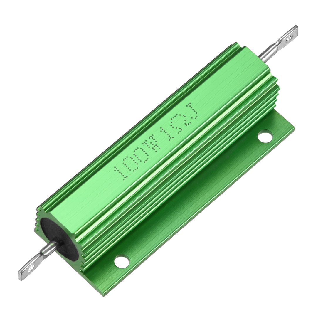 Uxcell Aluminum Case Resistor 100W 1 Ohm Wirewound Green for LED ...