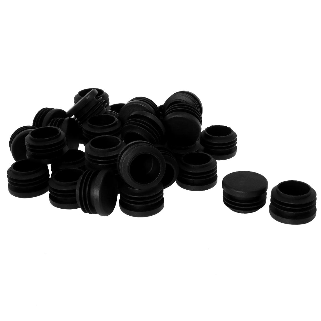 Uxcell 7/8" 0.87" OD Plastic Round Tube Insert Glide End Cap Pad 34pcs ...