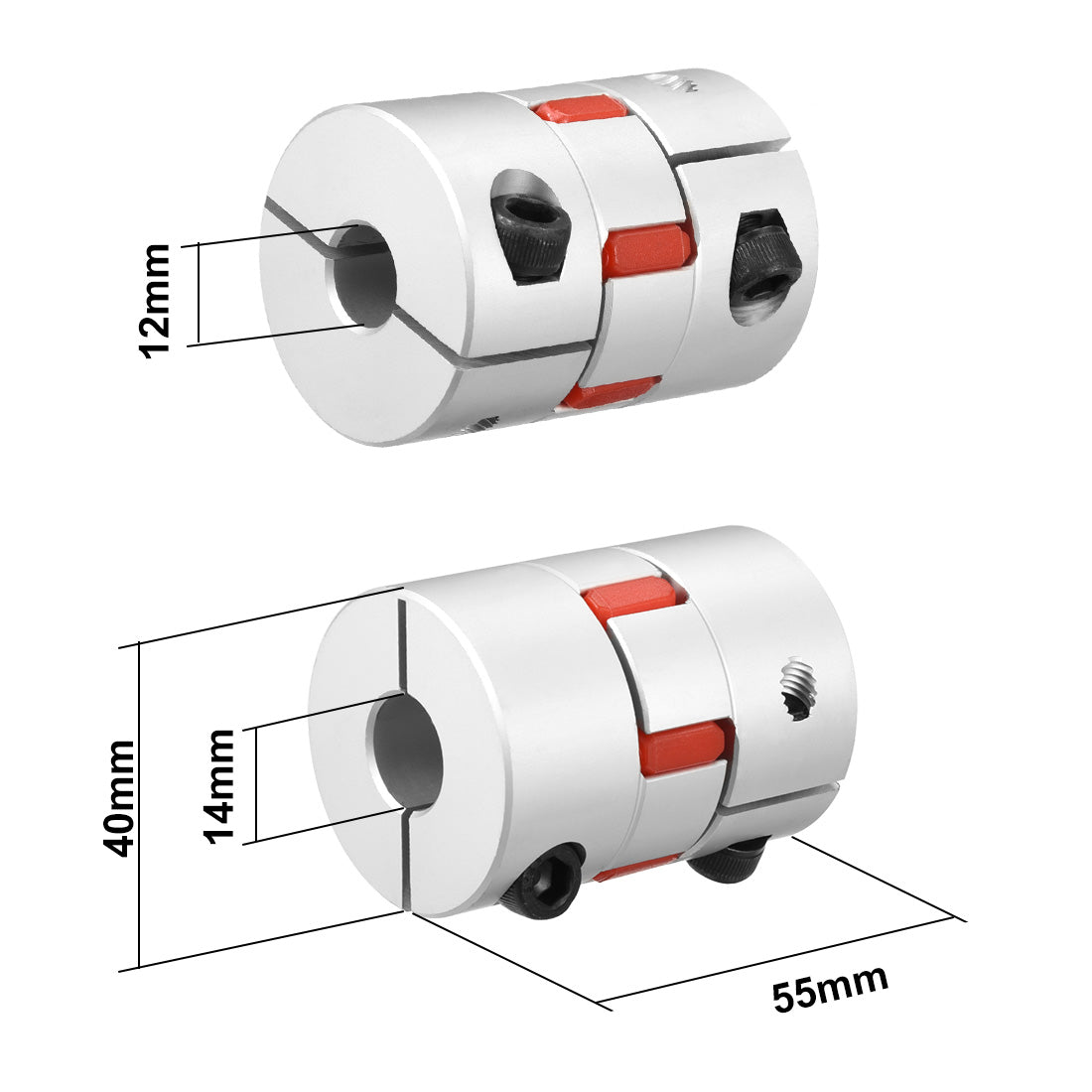 Uxcell Shaft Coupling Flexible Couplers Joints for Servo Stepped Motor ...