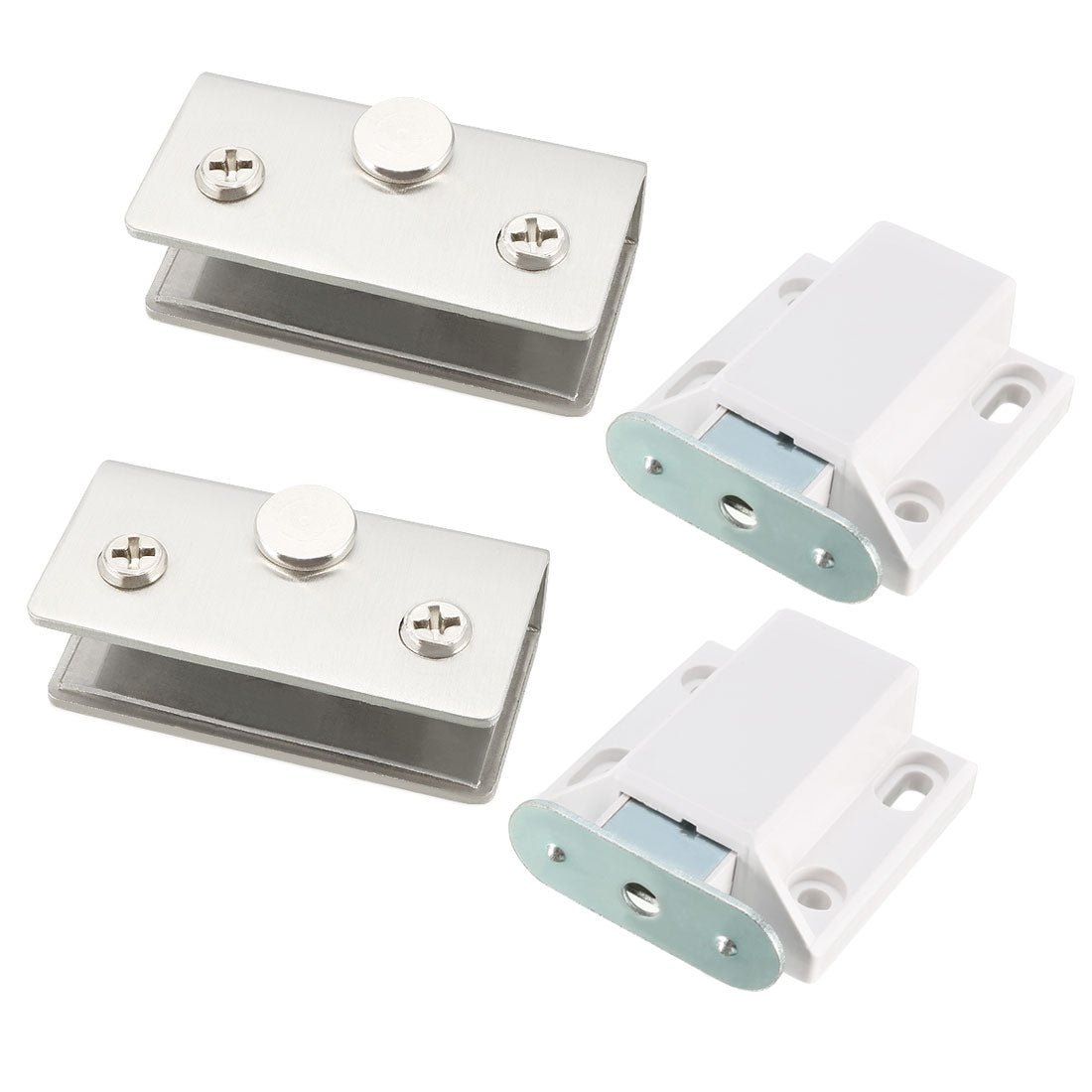 Uxcell 8-10mm Glass Door Magnetic Touch Catch Latch Plastic White with ...