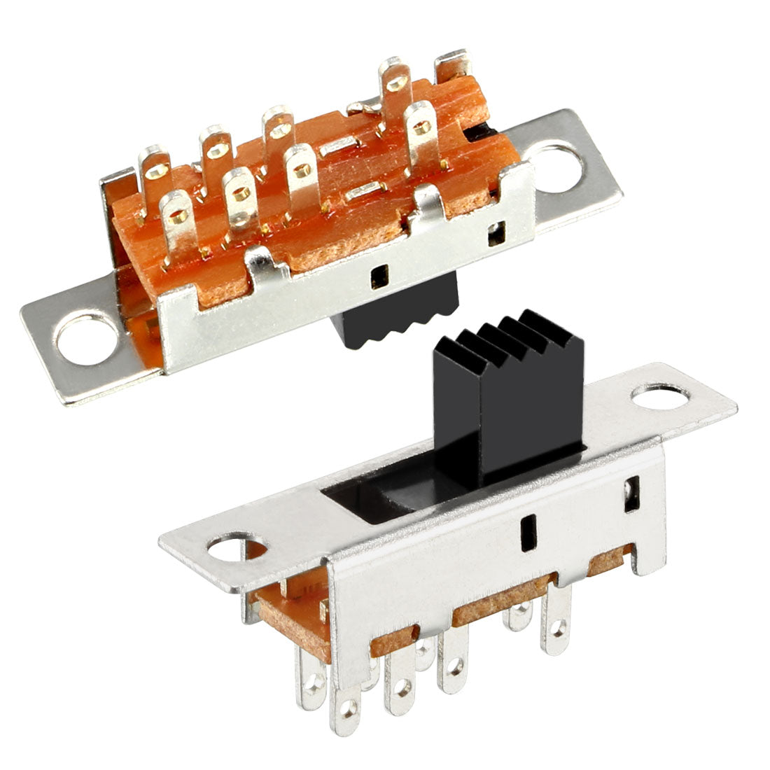 Uxcell 5Pcs 5mm Vertical Slide Switch SPDT 8 Terminals PCB Panel ...