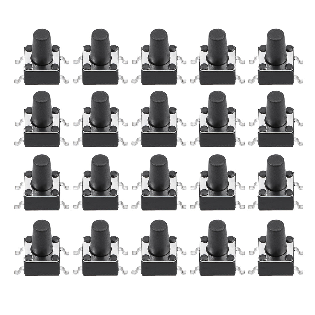 Uxcell 6x6x9mm Momentary Panel PCB Surface Mounted Devices SMT Mount 4 ...