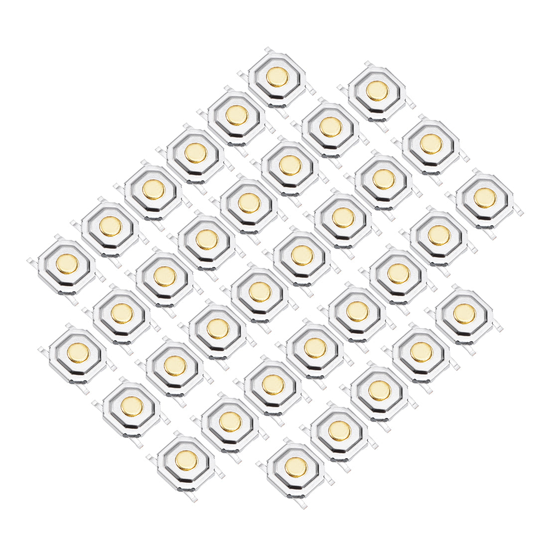 Uxcell 35PCS 5x5x1.5mm Momentary Panel PCB Surface Mounted Devices SMT ...