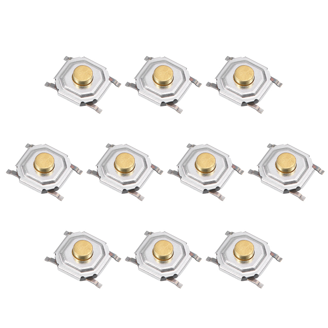 Uxcell 10PCS 5x5x2mm Momentary Panel PCB Surface Mounted Devices SMT ...