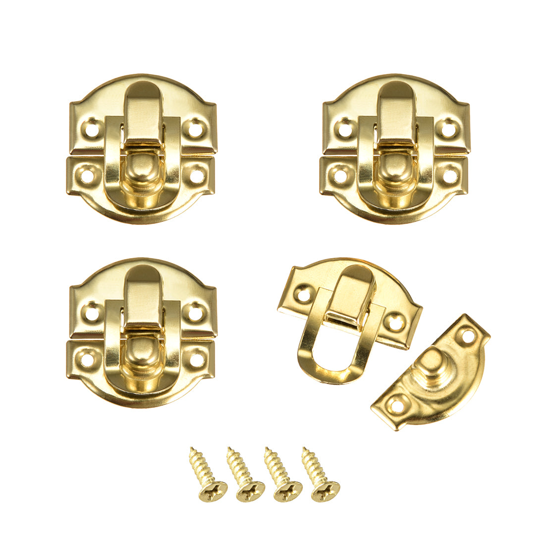 Uxcell Box Latch, Retro Style Small Size Golden Decorative Hasp Jewelry ...