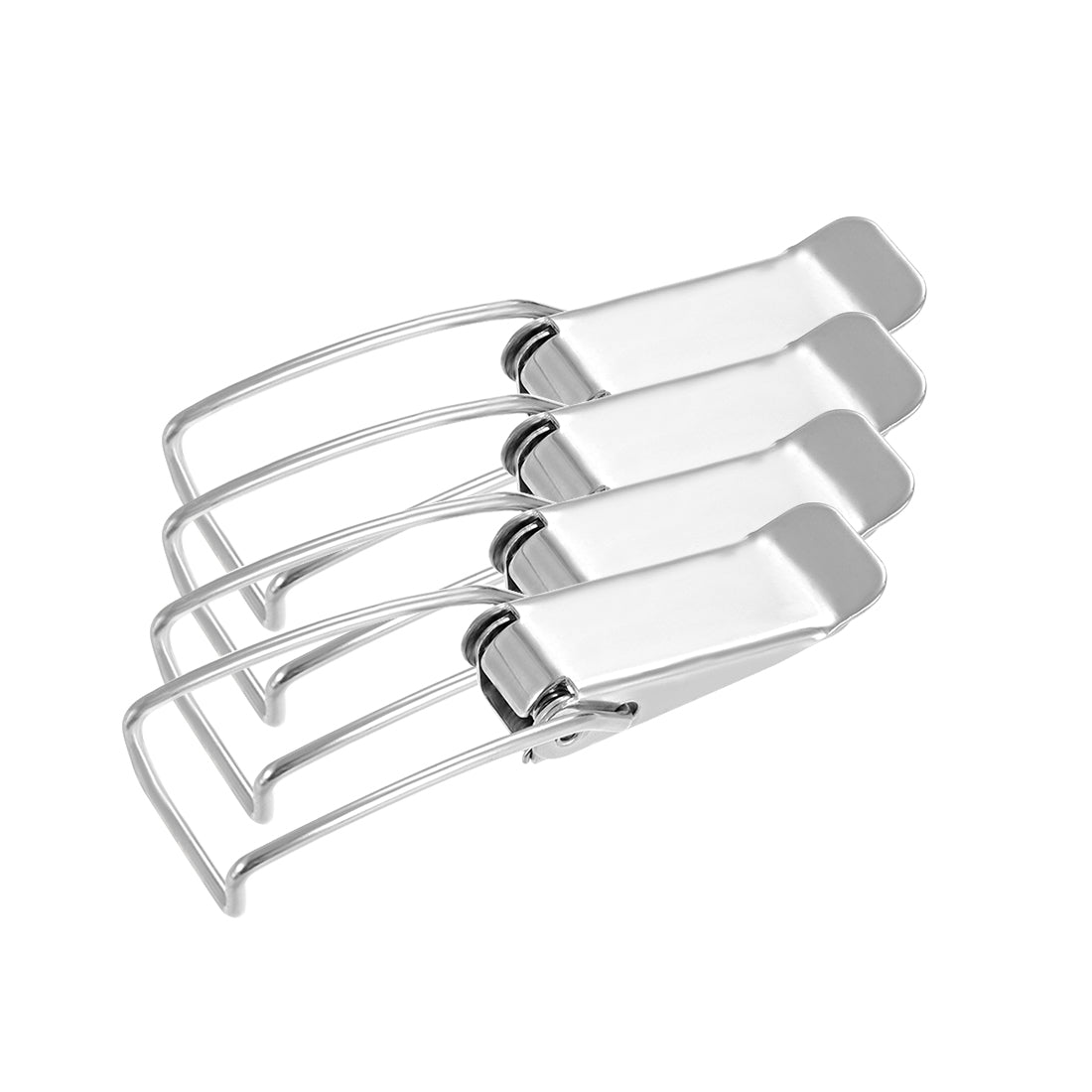 Uxcell 4 Pcs 201 Stainless Steel Spring Loaded Toggle Case Box Chest ...