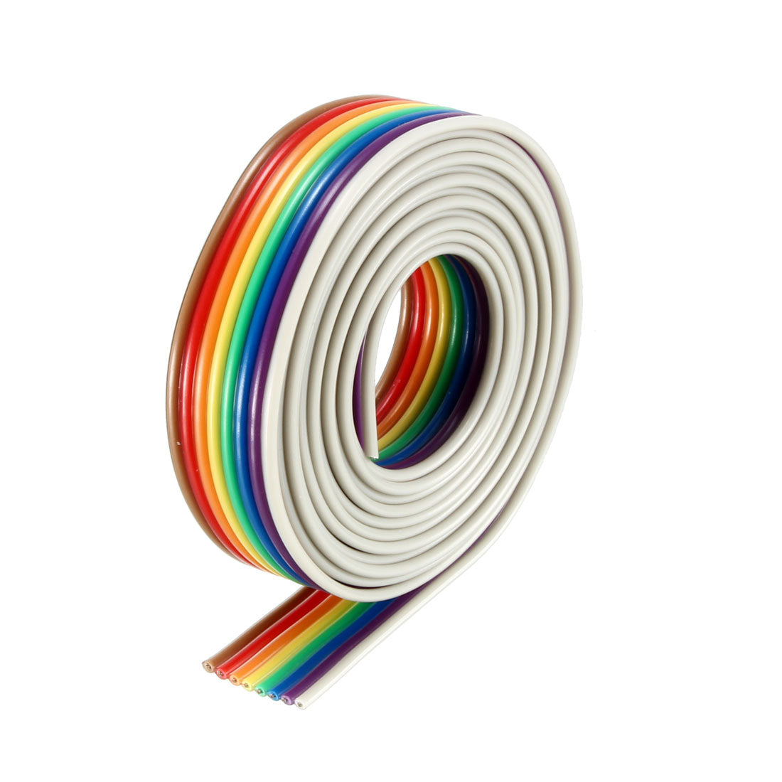 Uxcell Flat Ribbon Cable 8P Rainbow IDC Wire 1.27mm Pitch 1m Long ...