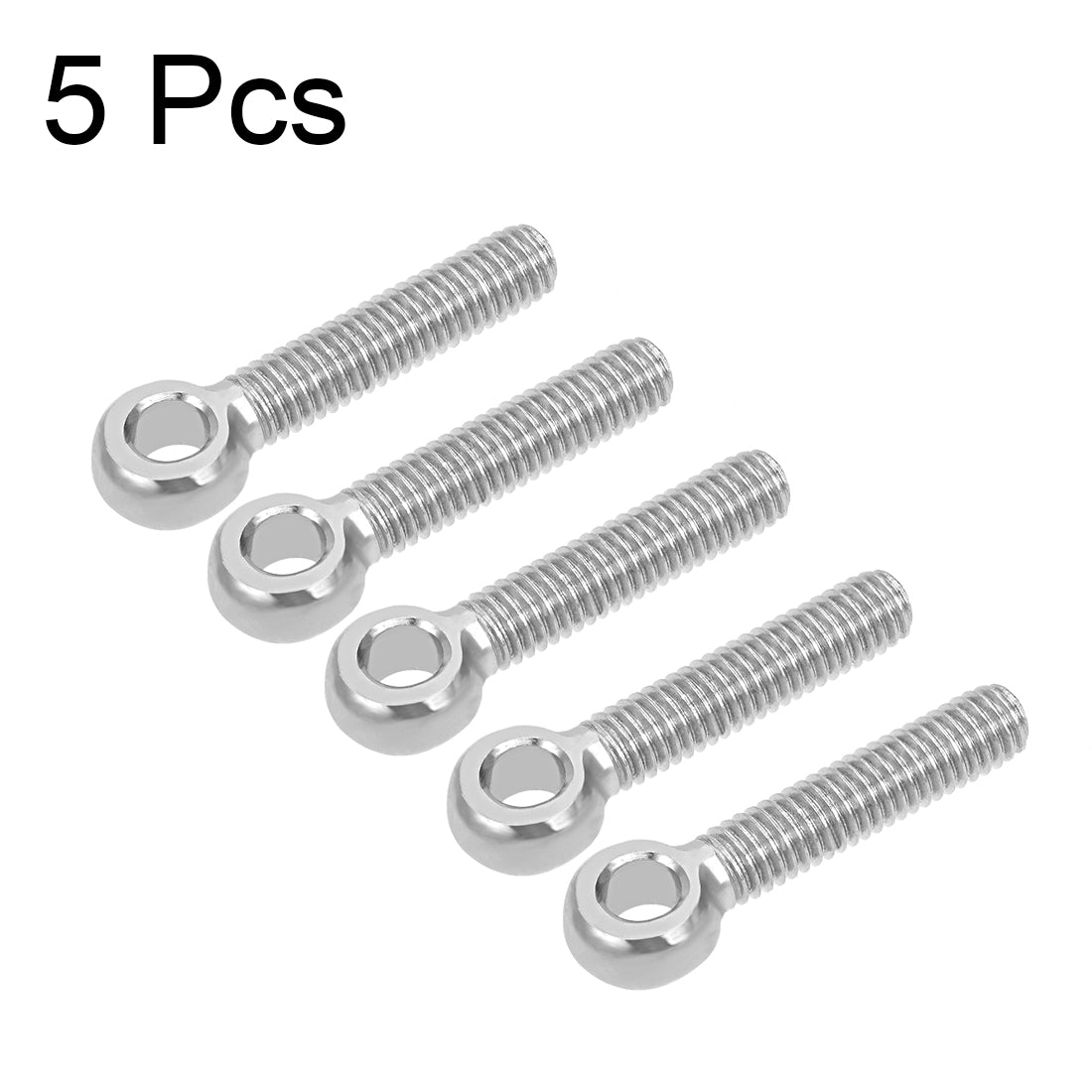 Uxcell M x mm 304 Stainless Steel Machine Shoulder Eye Bolt Rigging 5pcs | Harfington